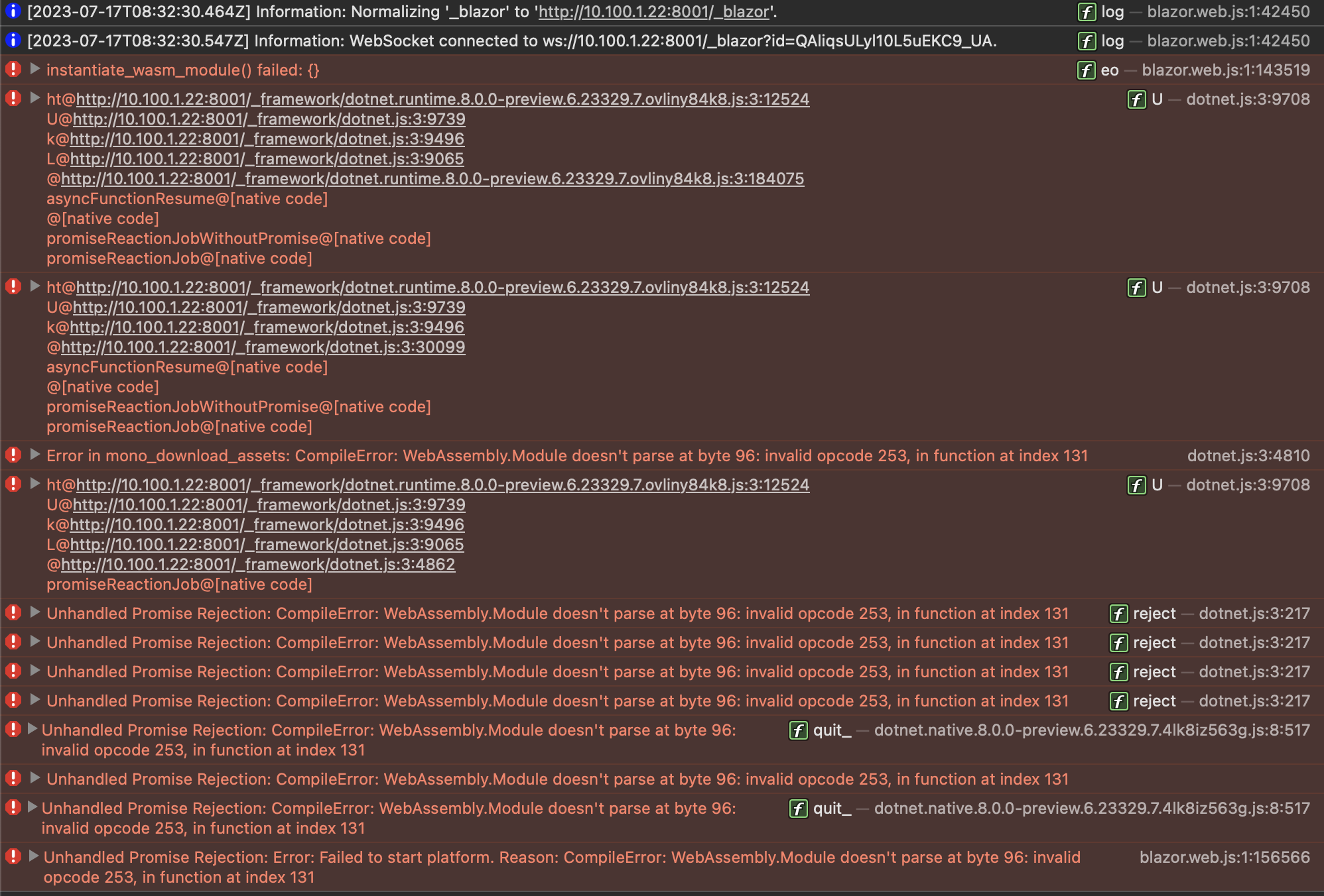 Blazor Wasm Dotnet 8 Preview 6 Doesnt Work On Chrome Android Phone