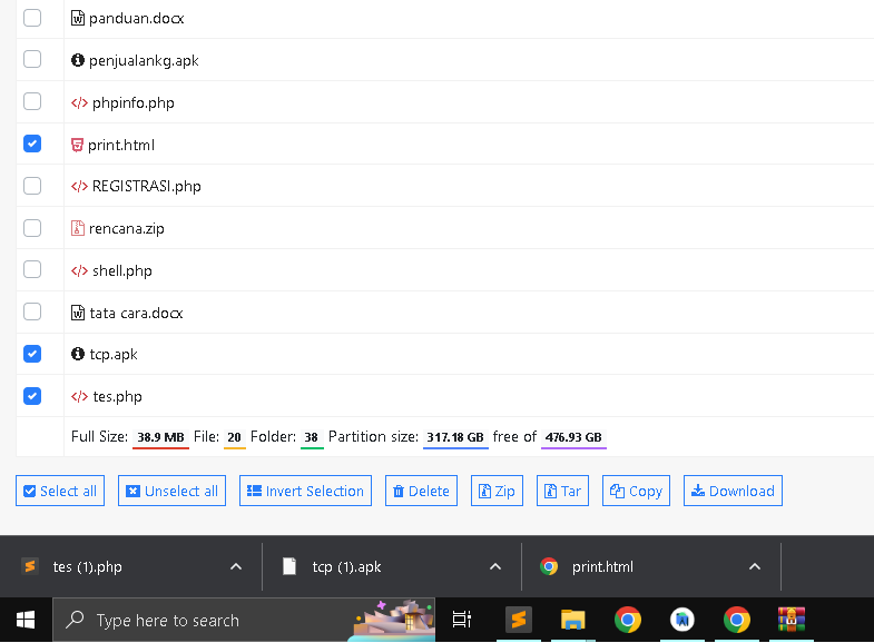 Add a new feature download all selected files for tinyfilemanager by BoneDeath · Pull Request ...