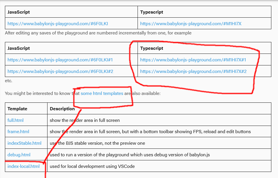 Broken links under "Playground" section · Issue #534 · BabylonJS/Documentation · GitHub