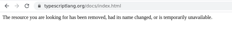 Documentation Vanished · Issue 328 · Microsofttypescript Website · Github