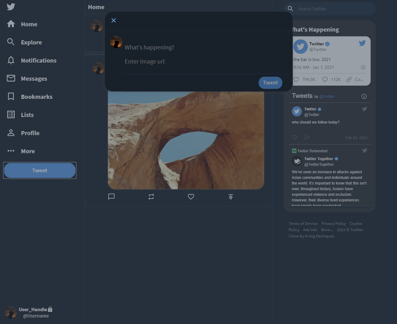 GitHub - IrvHenri/twitter-clone: A Twitter clone application that ...
