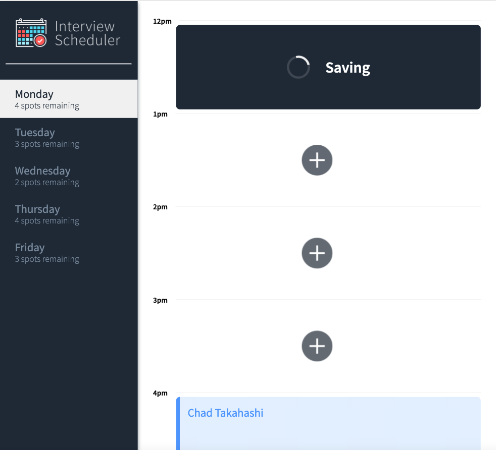 GitHub - IrvHenri/scheduler: A single page react application that ...