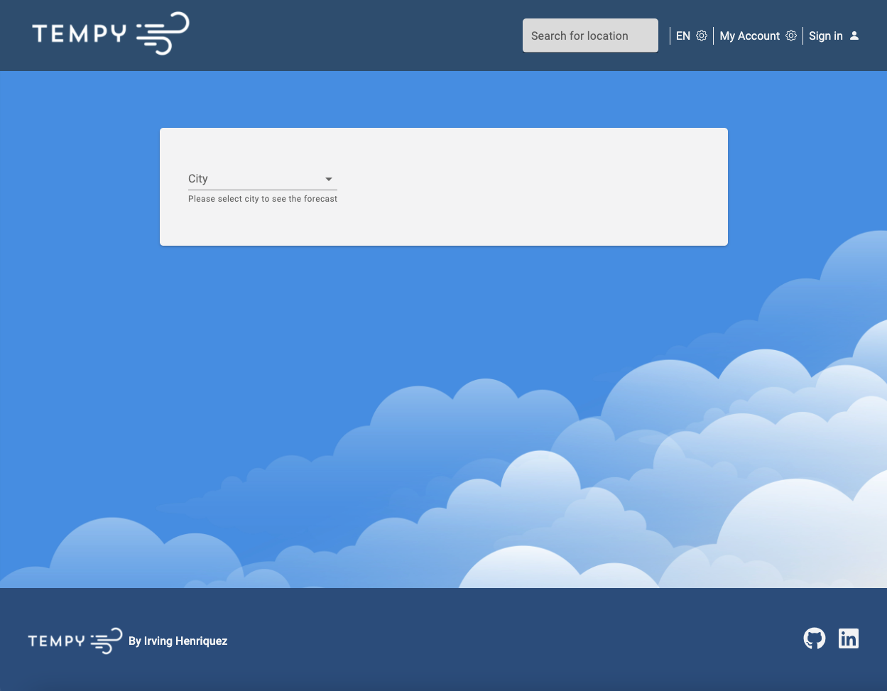 GitHub - IrvHenri/tempy: App that allows users to select a city which displays the current ...
