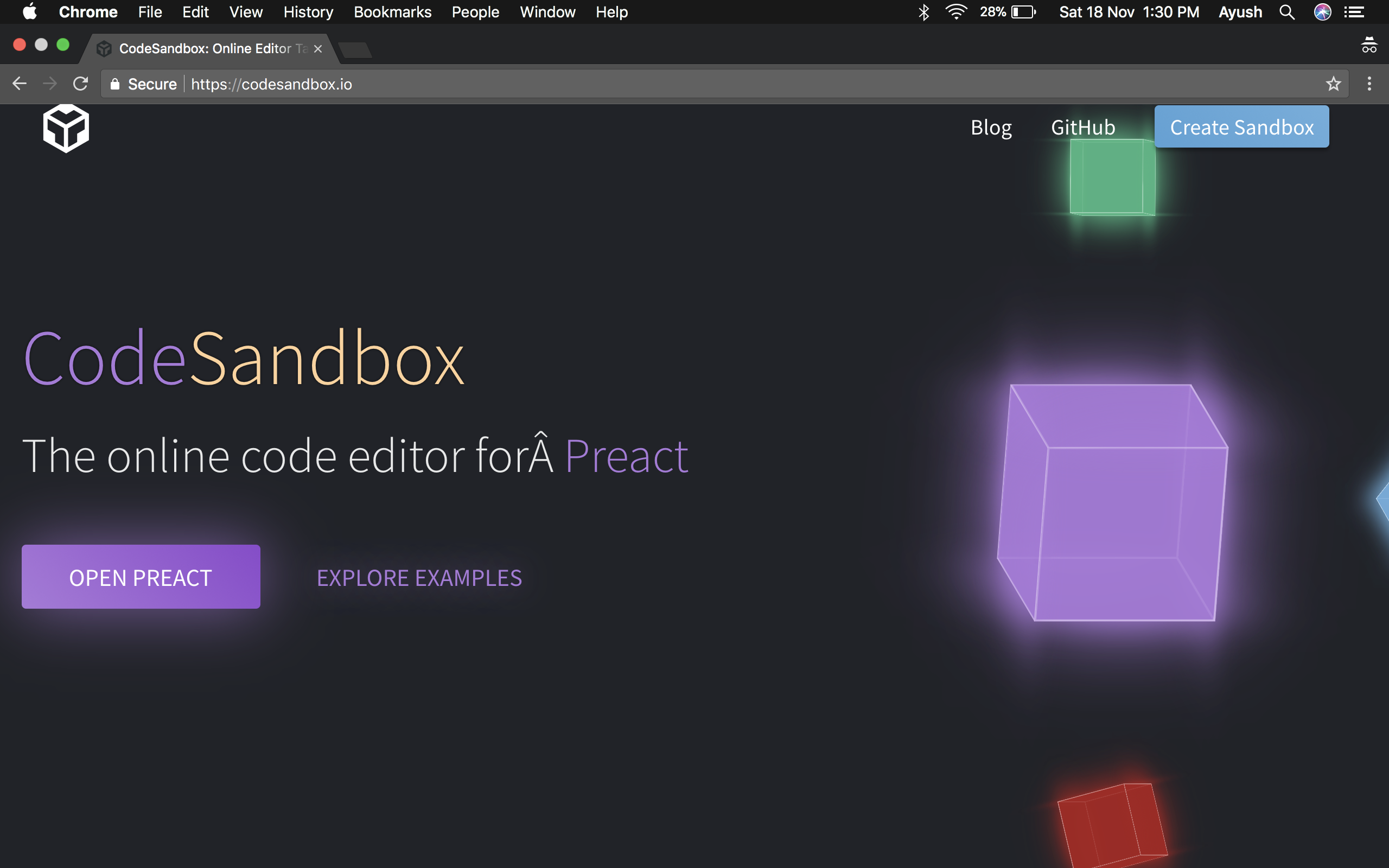 Unable to click on React cube · Issue #301 · codesandbox/codesandbox-client · GitHub
