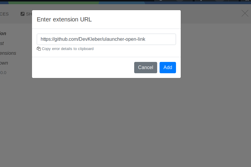 Cant download extensions · Issue #1259 · Ulauncher/Ulauncher · GitHub