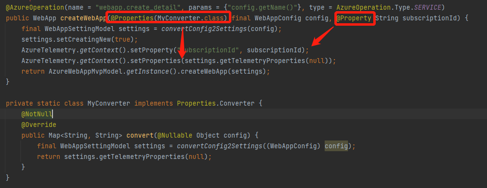 allow user to set telemetry properties directly from parameters. by wangmingliang-ms · Pull ...