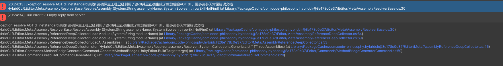 Exception: resolve AOT dll:netstandard 失败 · Issue #76 · focus-creative-games/hybridclr · GitHub