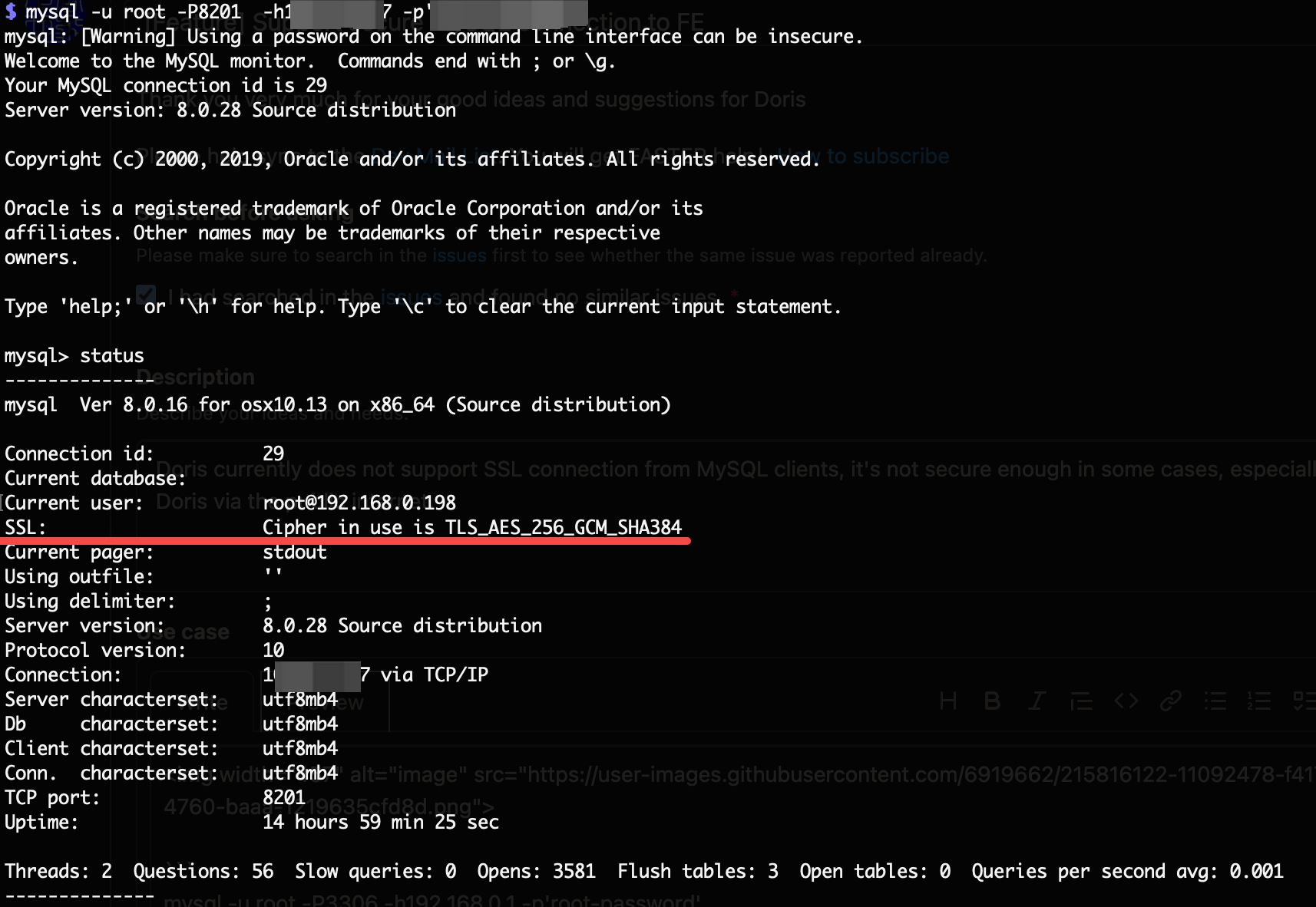 [Feature] Support secure MySQL connection to FE · Issue #16313 · apache/doris · GitHub