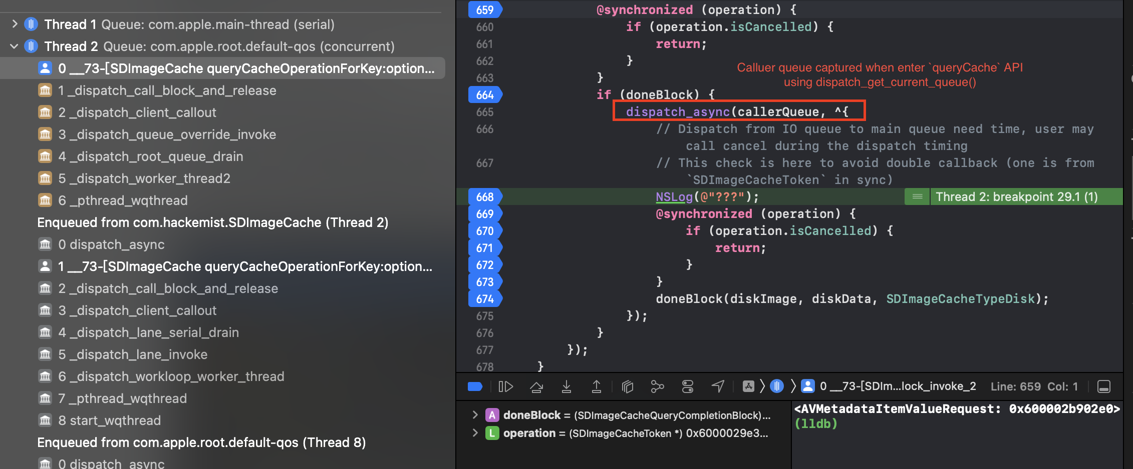 AVMetadataItemValueRequest & SDWebImageManager.load hang · Issue #3457 ...