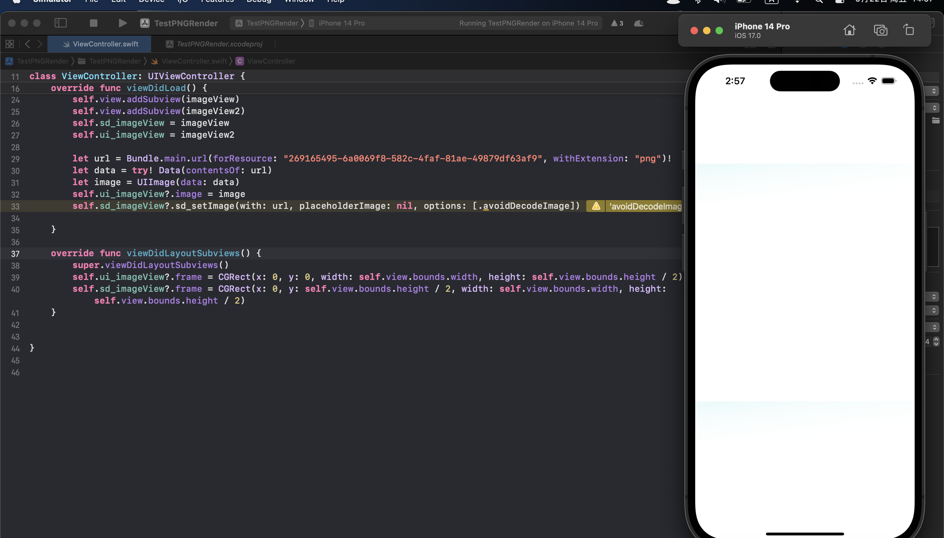 iOS 17 PNG image render wrong by default, only works when disable force decode · Issue #3605 ...