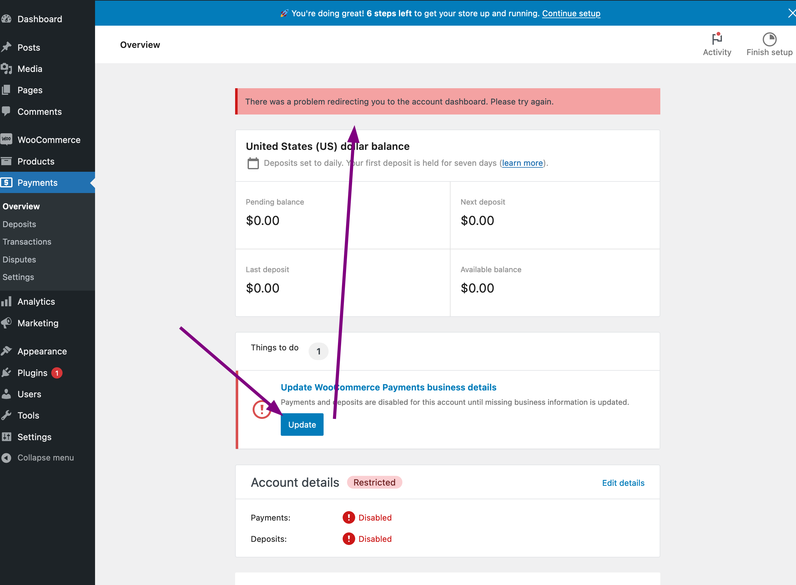 TOS acceptance can prevent saving settings or accessing account dashboard · Issue #5275 ...