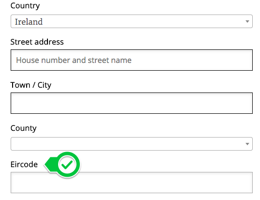 "Eircode" not changing into "Postcode / ZIP" after switching from ...