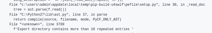 pip install "xxx" fail. Command "python setup.py egg_info" failed with error code 1 in c ...