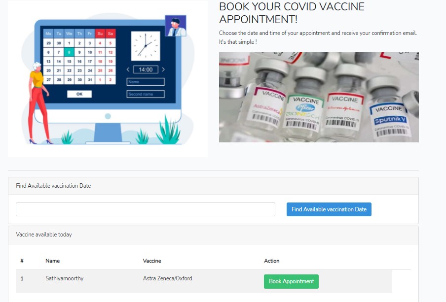 GitHub - Shindujah2107/Online-COVID-Vaccine-Appointment-System-Laravel ...