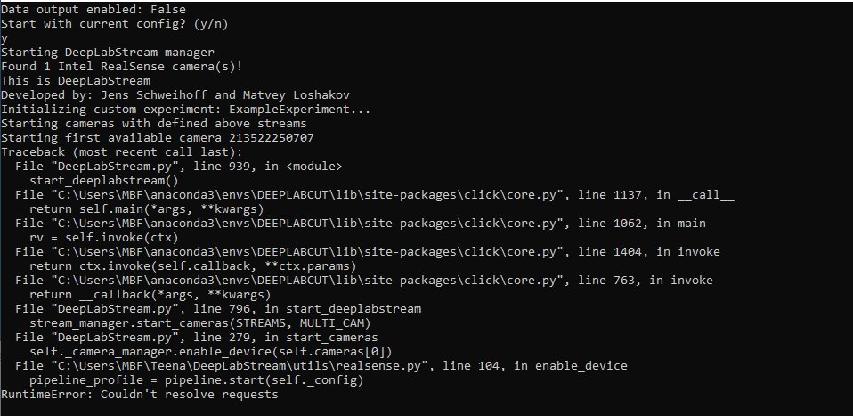 Intel realsense camera set up error · Issue #89 · SchwarzNeuroconLab/DeepLabStream · GitHub