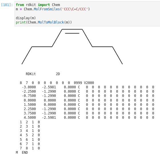 no bond direction on double bonds in molblock output? · Issue #4493 · rdkit/rdkit · GitHub