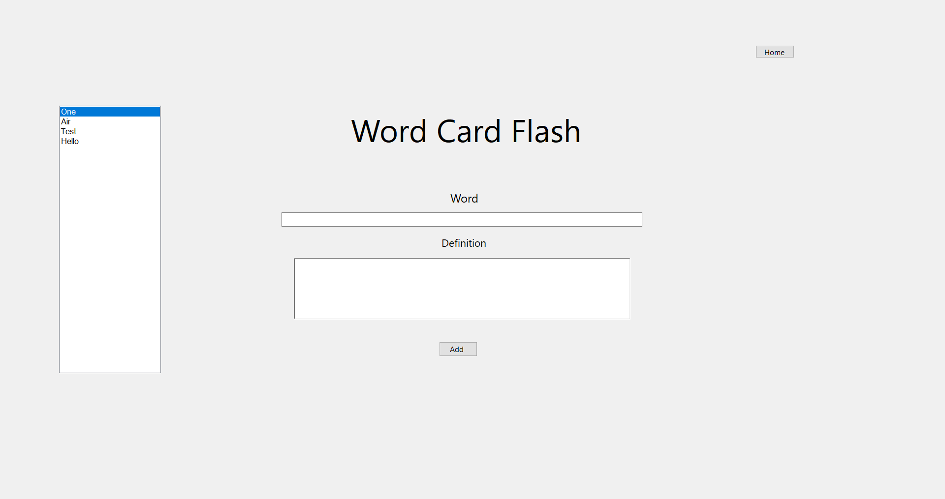 GitHub - malachias13/WordCard-Flash: A program that allows the use to store words and ...