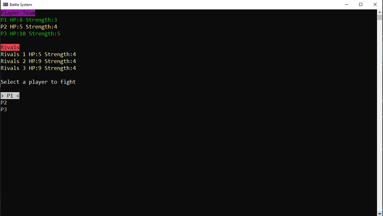 GitHub - malachias13/BattleSystem: Battlesytem is a single player RPG text adventure. Players ...