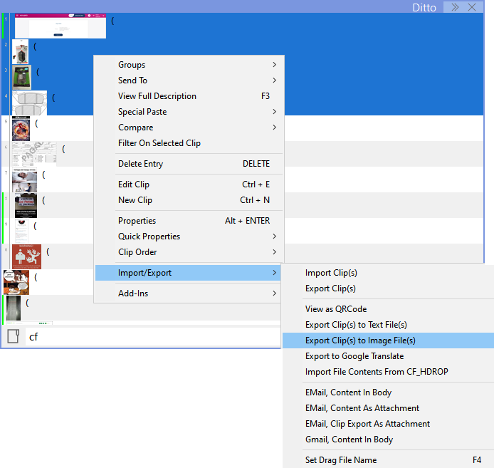 Is it possible to export copied images in batch? · Issue #271 · sabrogden/Ditto · GitHub