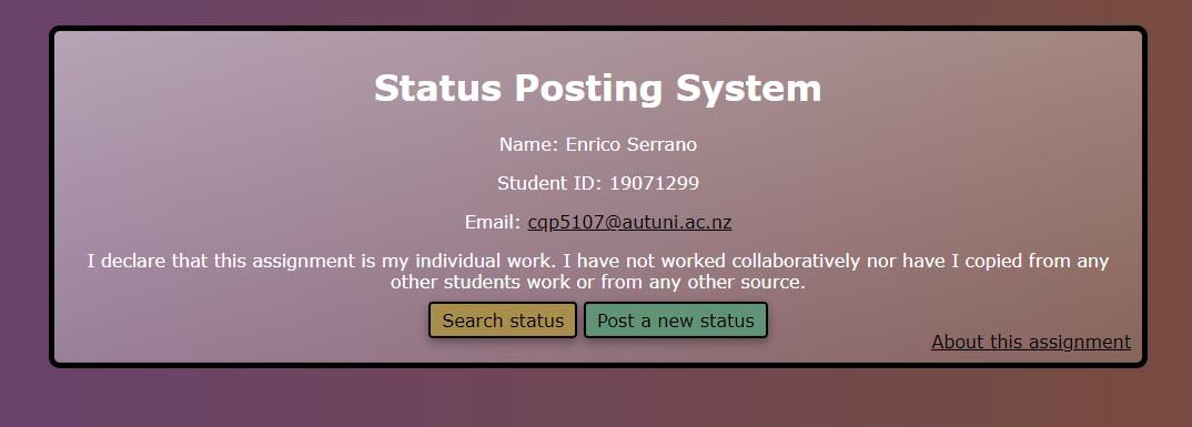 GitHub - enricoserrano/Status-Posting-System