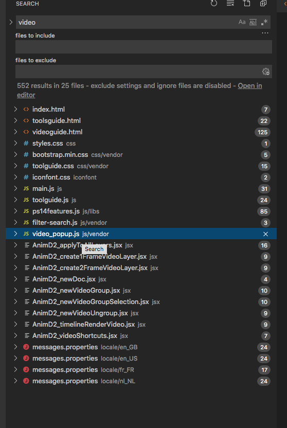 Search has gives no results /none-correct with underscore in filename ...