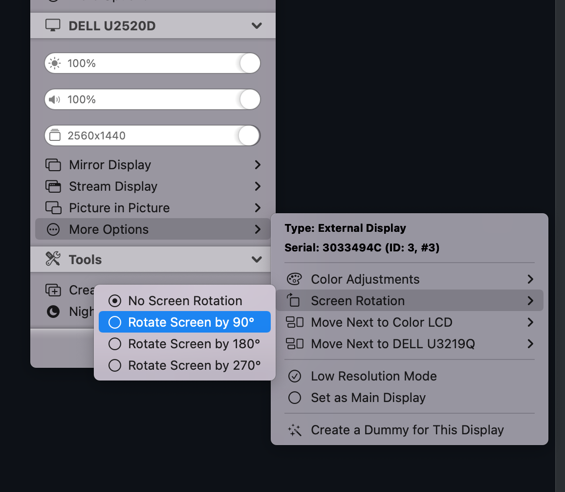 Resolution slider is missing + corrupt system configuration when the display is rotated during ...