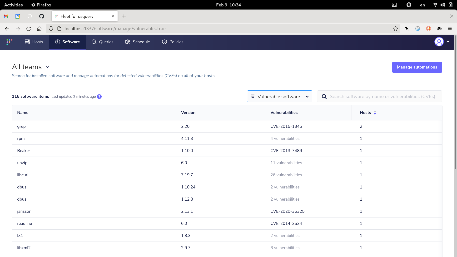 Vulnerable software views not showing correct data · Issue #4085 · fleetdm/fleet · GitHub