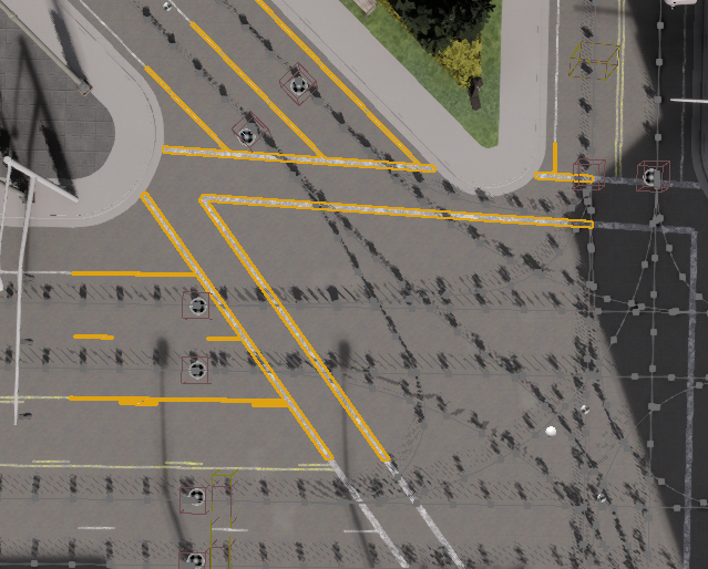 Subdivision types of road line in segmentation camera with build-in ...