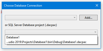 Enumerate references to *.dacpac files in solution (or browse any ...