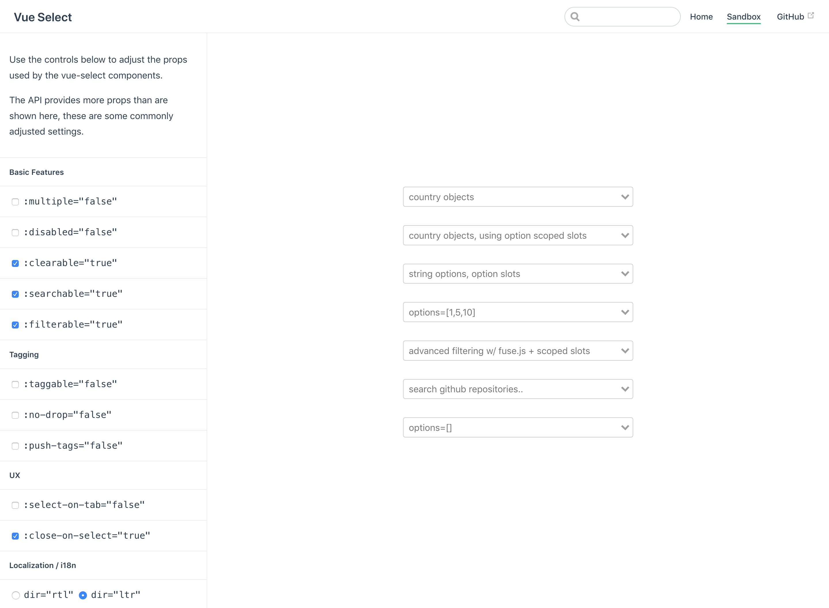 Update Dev Environment Add Sandbox To Docs · Issue 764 · Sagalbotvue Select · Github