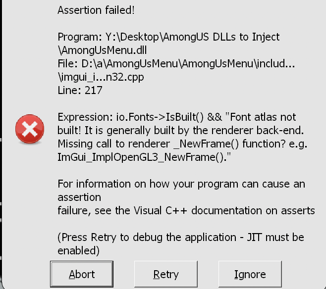 Weird error found in 2021.6.30s · Issue #216 · BitCrackers/AmongUsMenu · GitHub