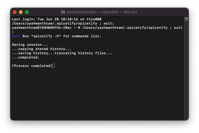 Gets Installed but doesn't run the command to show the reuslt. instead shows sh: line 35 ...