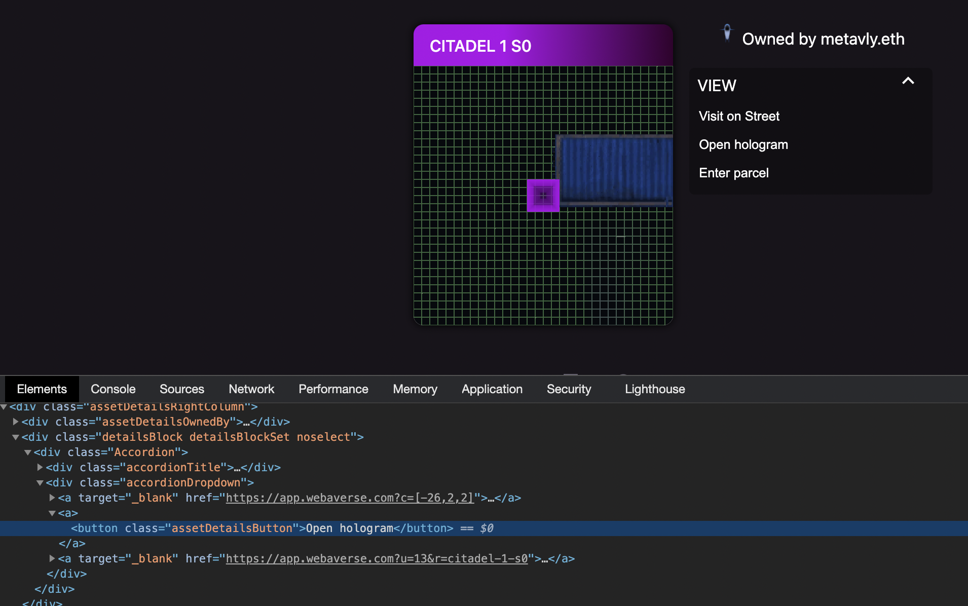 FE: "Open hologram" button is not an anchor · Issue #685 · webaverse/app · GitHub
