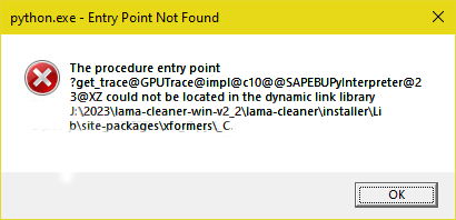 Getting error starting Lama Cleaner · Issue #218 · Sanster/IOPaint · GitHub