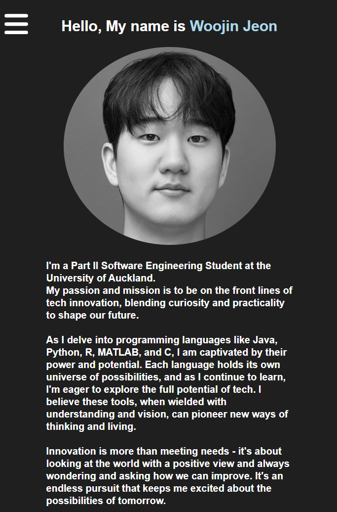 GitHub - Woojinnz/portfolio: Website containing my portfolio. HTML/CSS/JavaScript