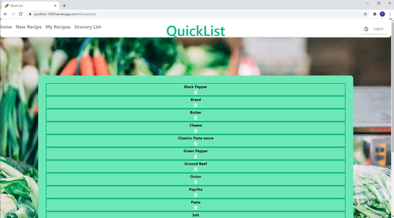 GitHub - wyoung60/quicklist: Full stack application that allows users ...