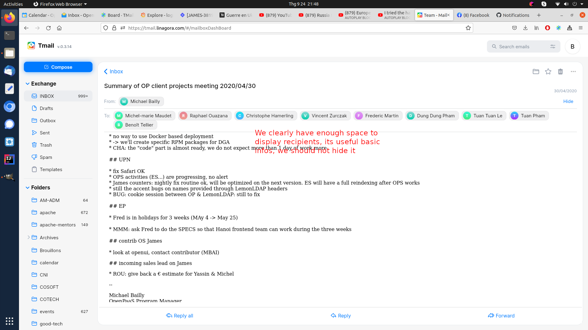 [WEB] Do not hide recipients infos · Issue #985 · linagora/tmail-flutter · GitHub