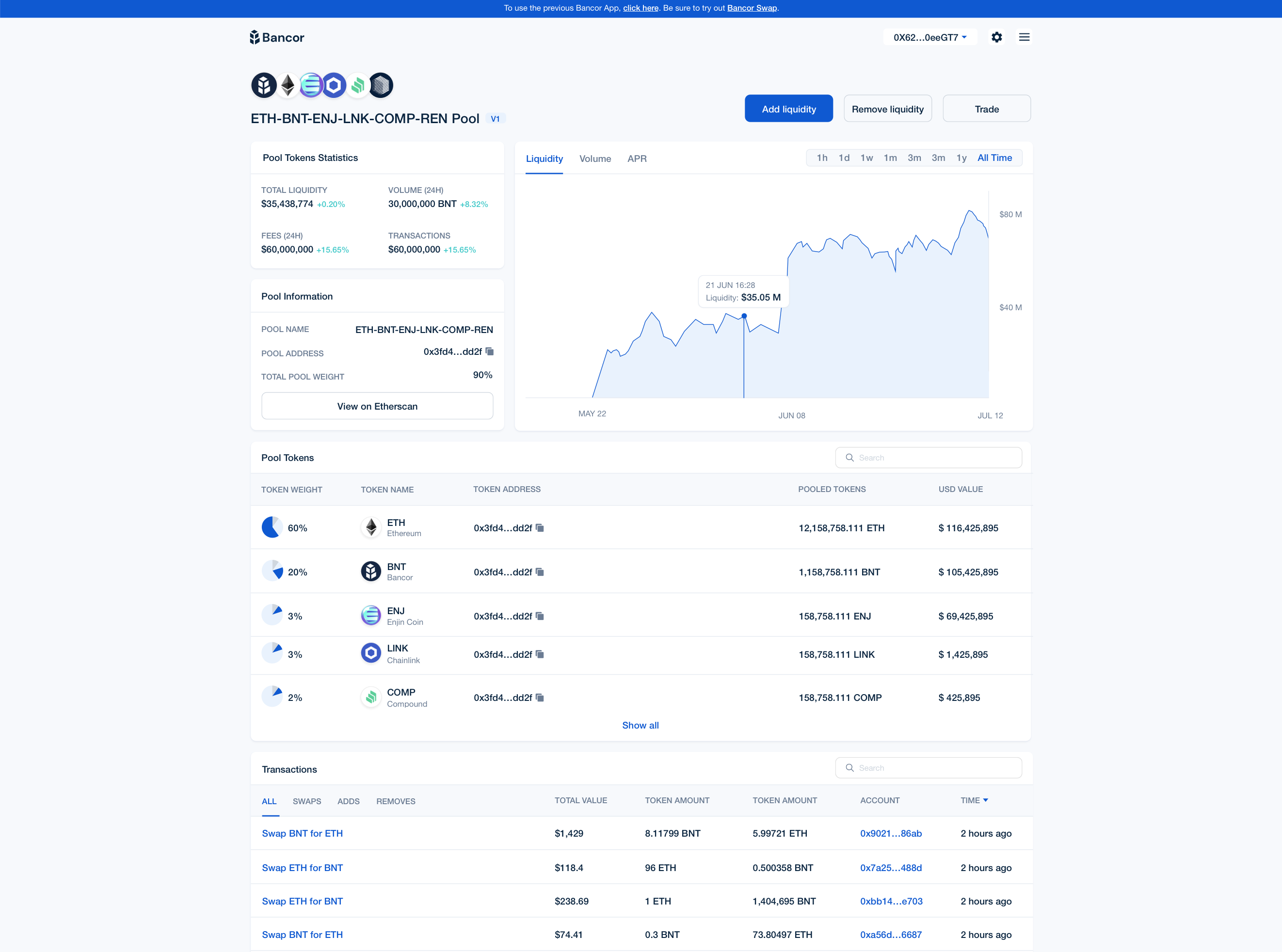 Data - pool page - changed UI for 3 and more tokens · Issue #77 · bancorprotocol/webapp · GitHub