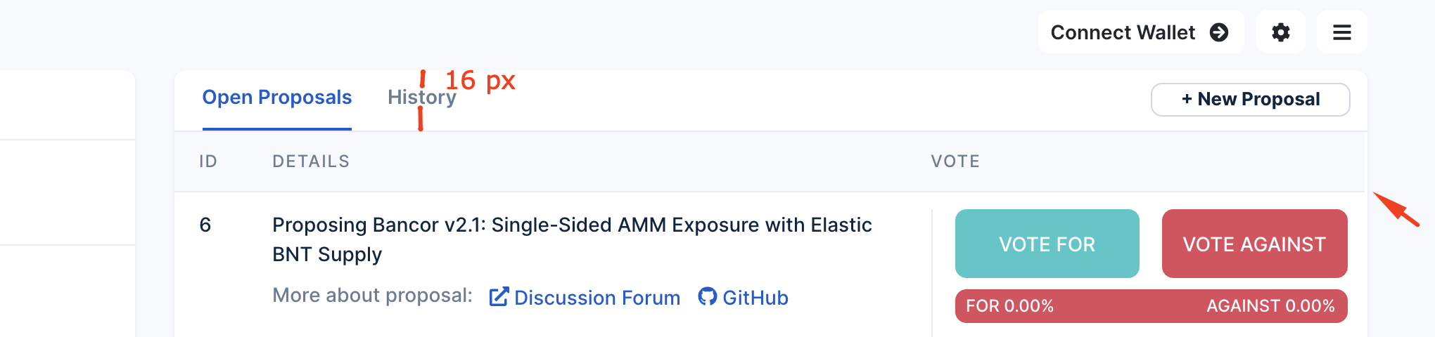 Governance UI fixes · Issue #268 · bancorprotocol/webapp · GitHub