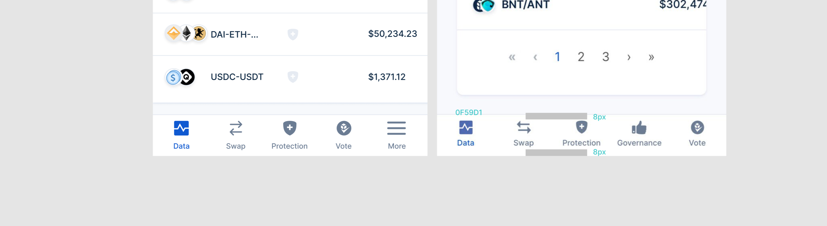 Menu & Protection screens UI improvements · Issue #253 · bancorprotocol/webapp · GitHub