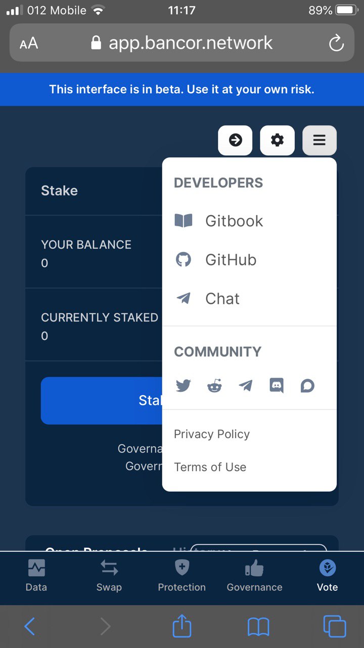 Dark mode - UI review · Issue #331 · bancorprotocol/webapp · GitHub