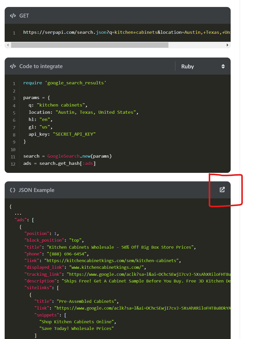 [Documentation] Make Playground Link Noticeable or Change to the Button · Issue #329 · serpapi ...