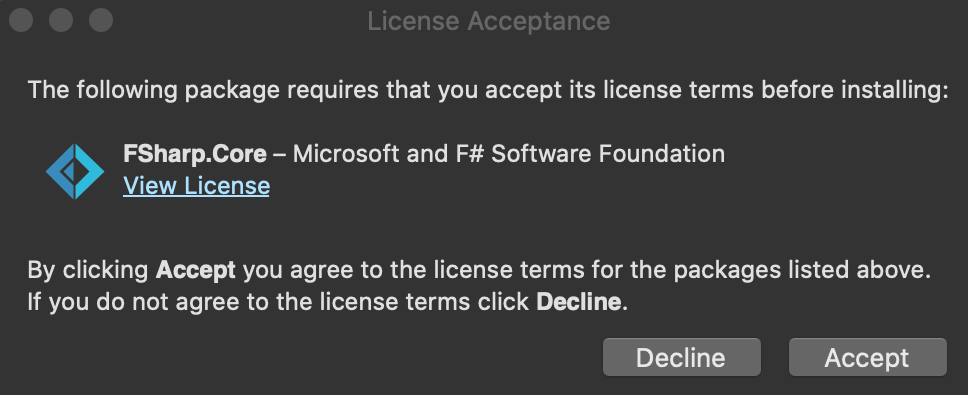 Could not add packages to MultiPlatformClassLibrary project. Package 'FSharp.Core 4.5.4' is not ...
