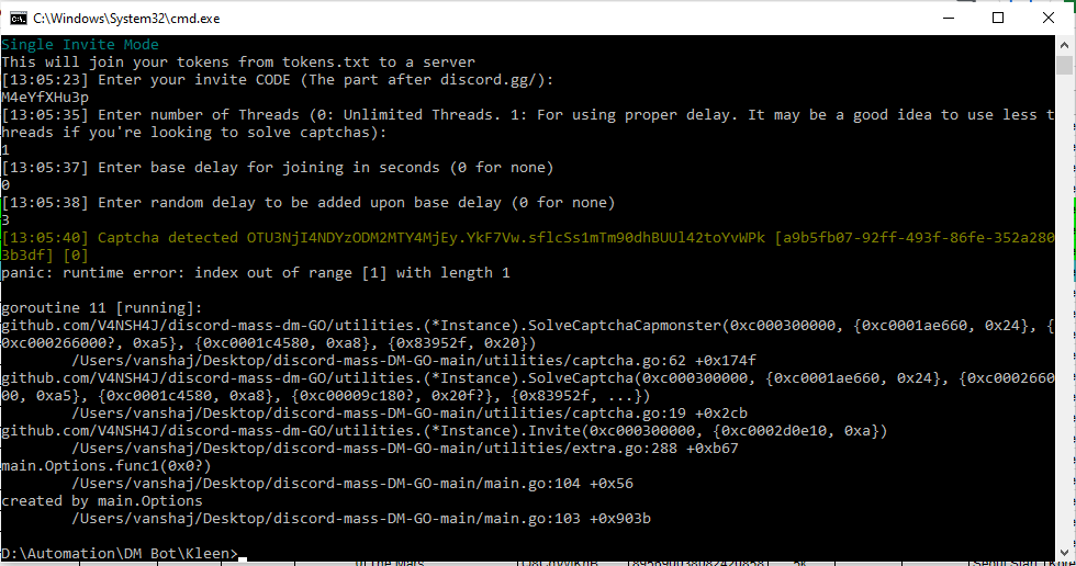 Bot closes abruptly · Issue #510 · V4NSH4J/discord-mass-DM-GO · GitHub