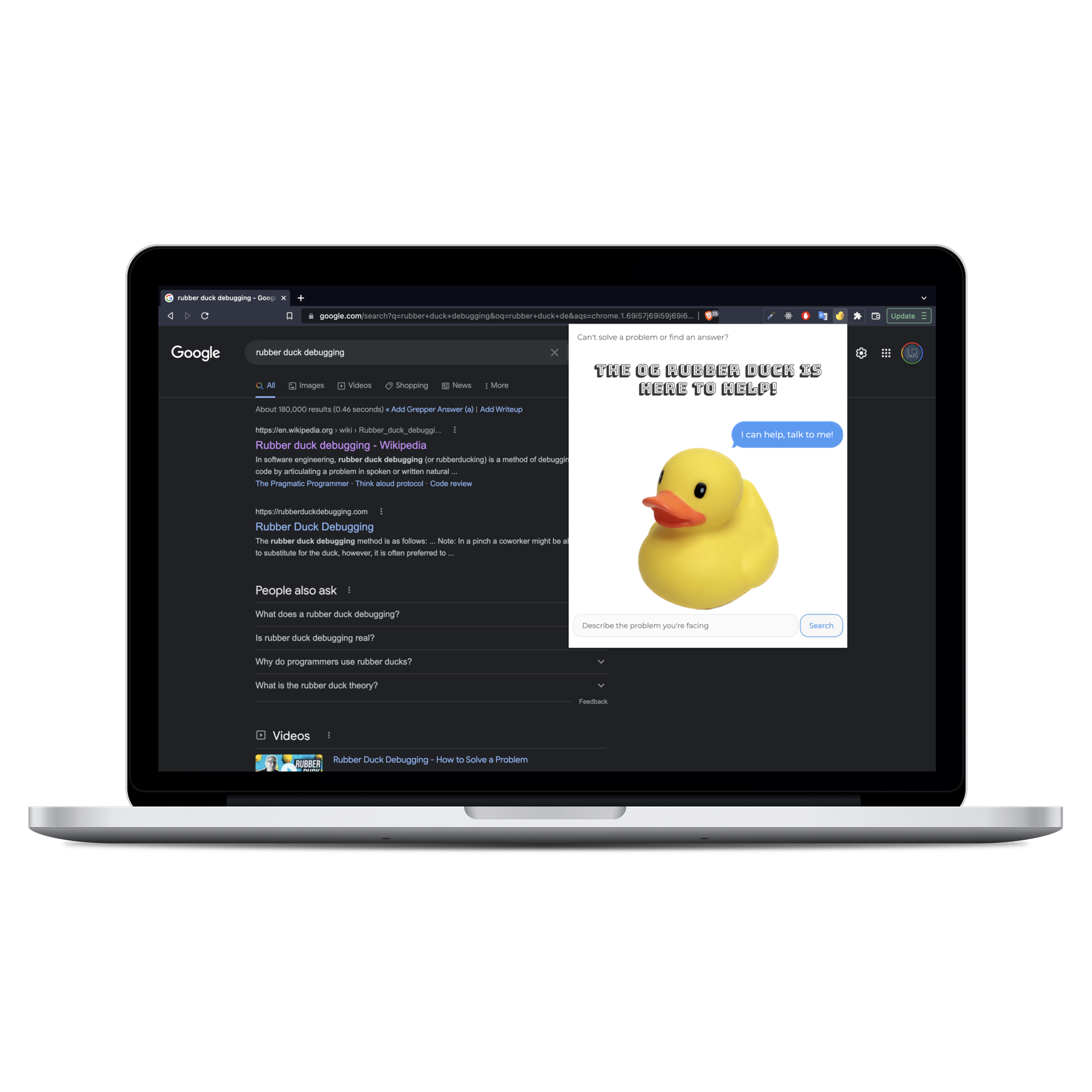 GitHub - luisrrv/Rubber-Ducking-Chrome-Extension: 🐤 A digital rubber ...