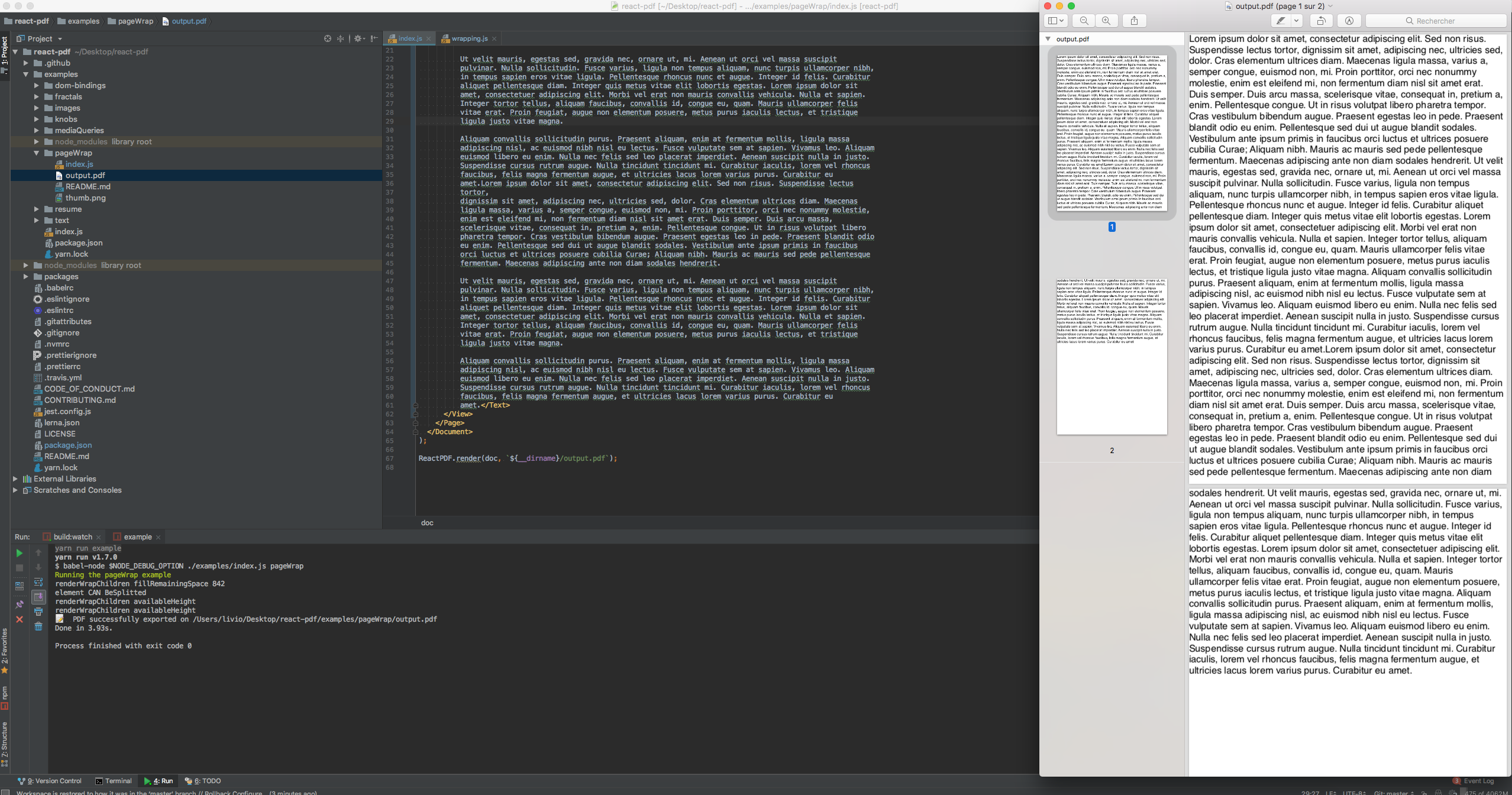 Wrap won't work when text is higher than the page · Issue #246 · diegomura/react-pdf · GitHub