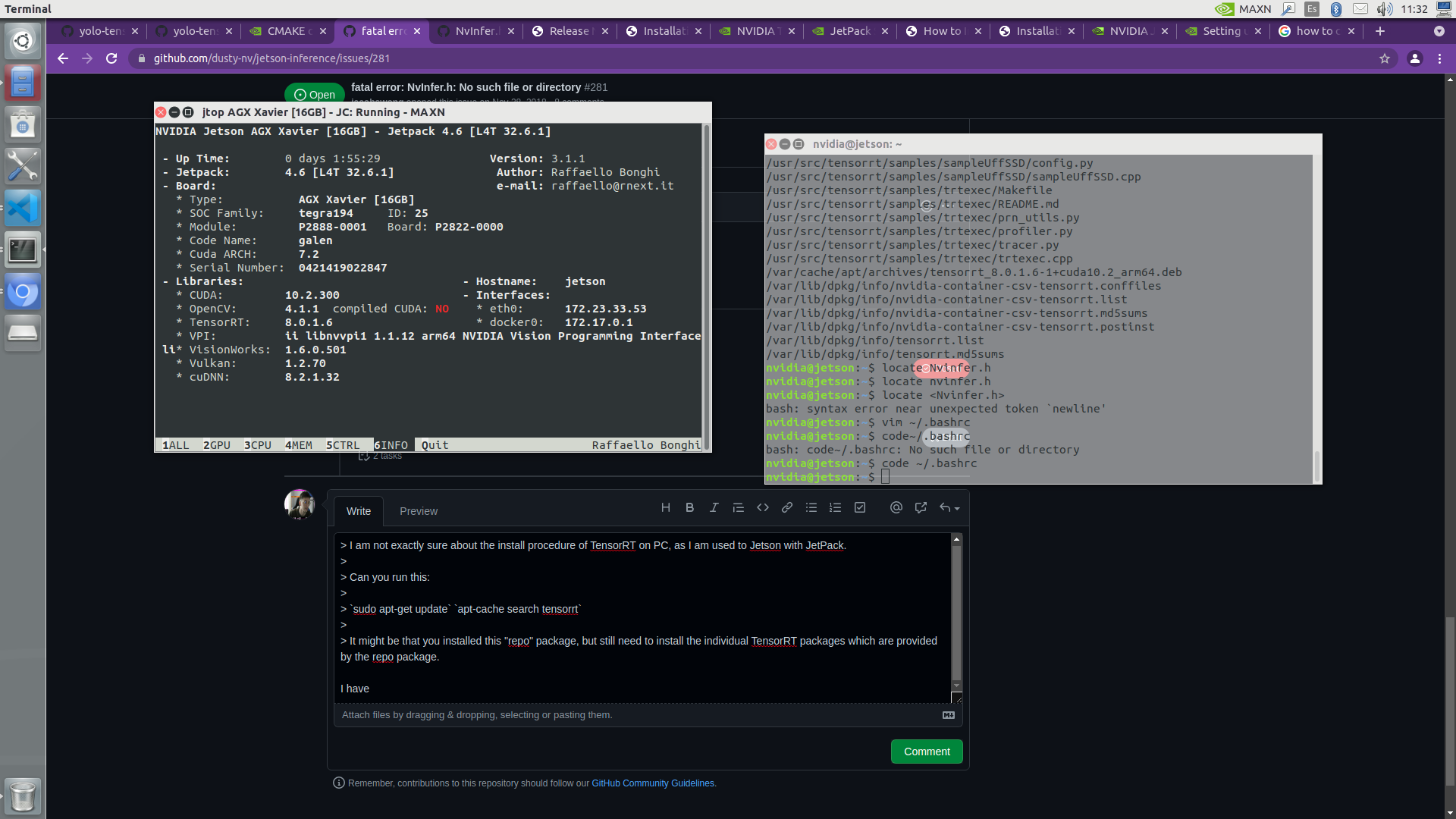 fatal error: NvInfer.h: No such file or directory · Issue #281 · dusty-nv/jetson-inference · GitHub