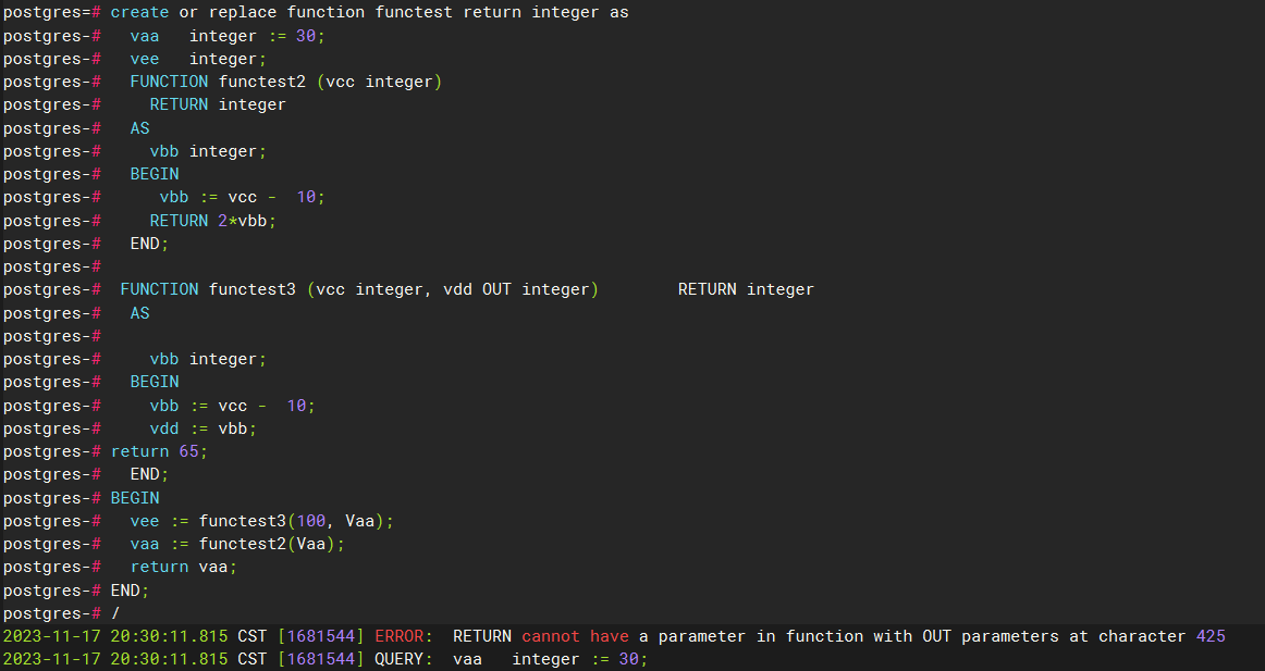 嵌套函数 子函数不允许使用out · Issue 570 · Ivorysql Ivorysql · Github