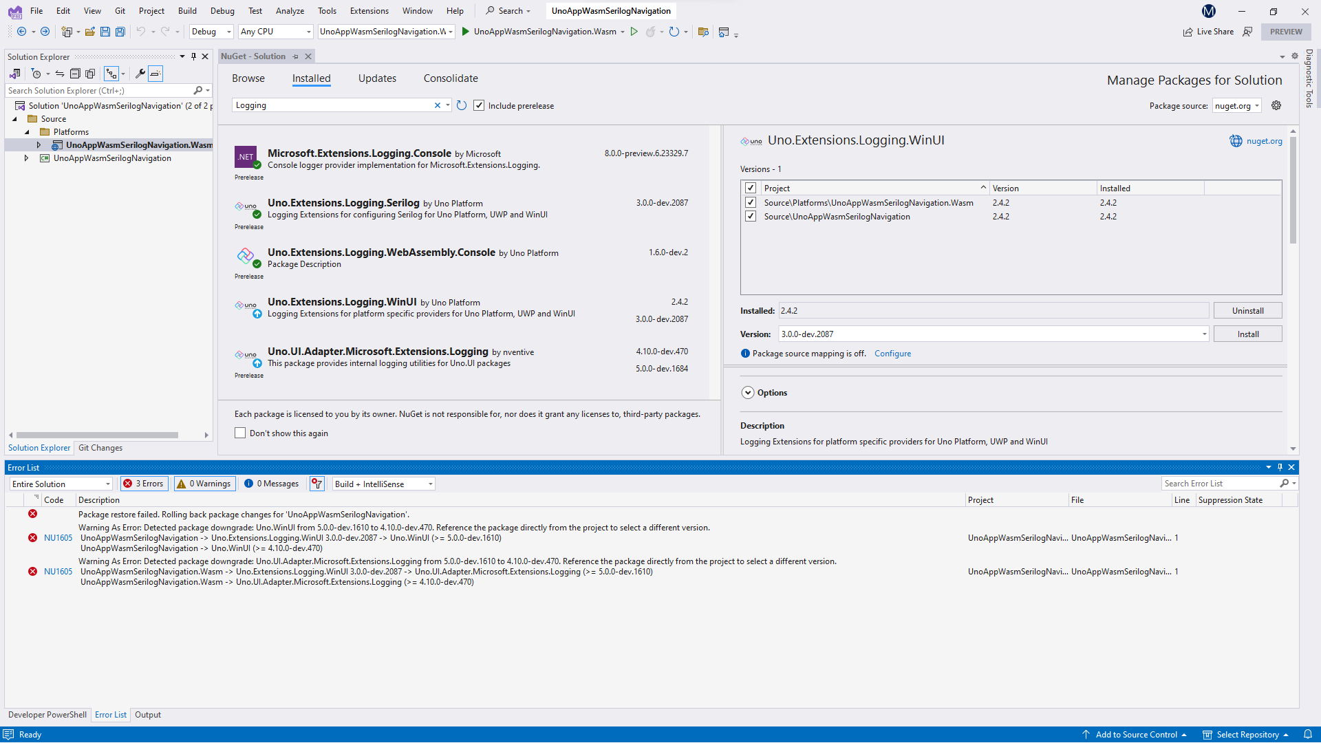 [WASM] [net-8] Navigation does not work · unoplatform uno · Discussion #13030 · GitHub