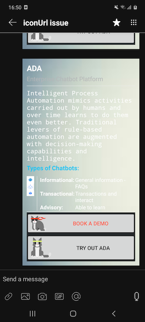 Androidios Renderer Iconurl Ui Issues For Actions · Issue 5087 · Microsoftadaptivecards
